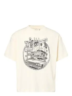 HONOR THE GIFT La Chain City Graphic Cotton-jersey T-shirt - Bone