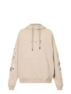 Off-White Graphic Print Cotton Hoodie - String
