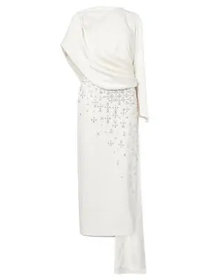 Sabina Bilenko Sequin-embellished Crepe Maxi Dress - Ivory
