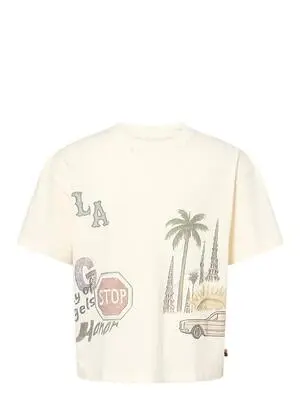 HONOR THE GIFT All Over Los Angeles Graphic Cotton-jersey T-shirt - Bone