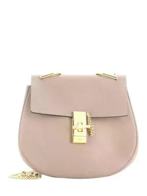 Chloé Drew Leather Small Crossbody Bag - Neutrals