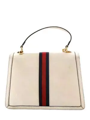 GUCCI Ophidia Flap Top Handle Bag Leather Small Satchel