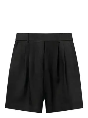 BENETTON Benetton Tailored Linen Shorts With Pleat Detail
