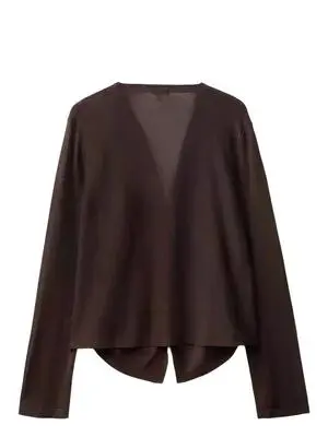 BENETTON Draped Open-front Cardigan - Brown