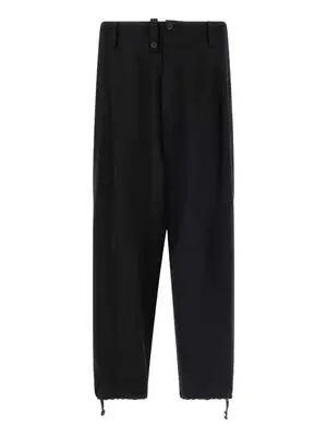 Yohji Yamamoto Wool Trousers - Black