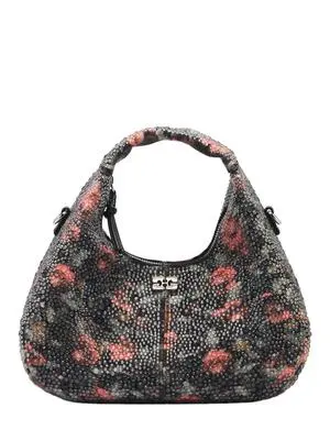 GANNI Embellished Floral Top-handle Bag - Multicoloured