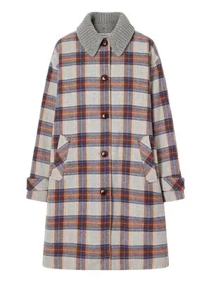 Veronica Beard Laurent Checked Wool-blend Twill Coat - Multi