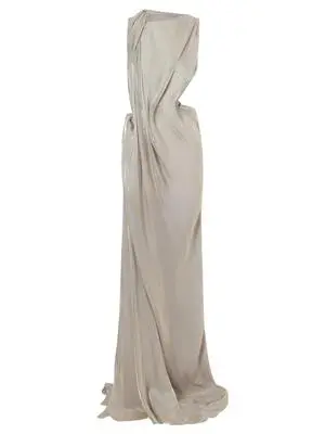 Maticevski Draped Metallic-satin Gown - Silver