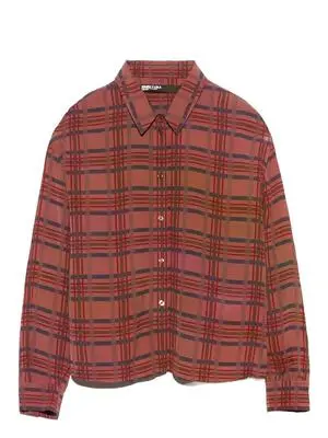 BIMBA Y LOLA BIMBA Y LOLA Garnet Checked Boxy Fluid Shirt