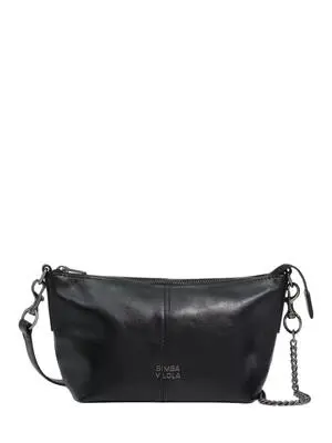 Bimba Y Lola Small Leather Madrid Cross Body Bag - Black