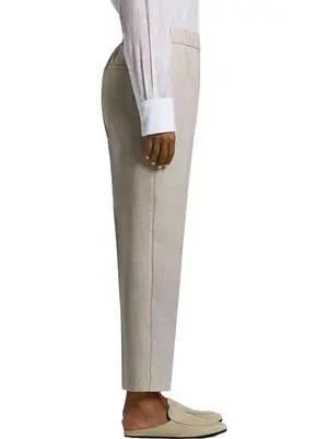 Peserico Tailored Trousers With Elasticated Waistband - Neutrals
