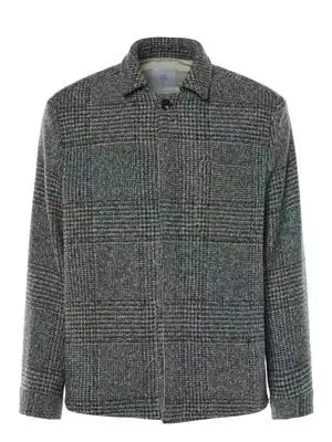 Eleventy Checked Shirt Jacket - Grey