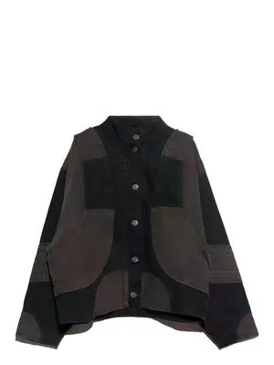 Bimba Y Lola Oversize Two-tone Denim Jacket - Black