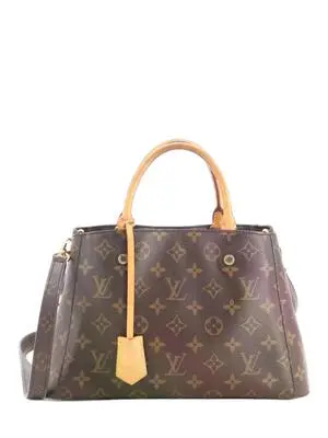 LOUIS VUITTON Monogram Canvas Montaigne Bb Satchel - Brown