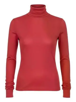Closed Roll-neck Sweater - Red