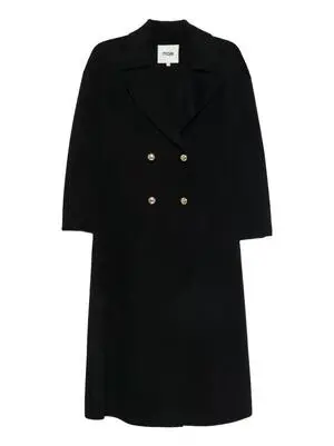 Maje Double-breasted Tailored Coat - Black
