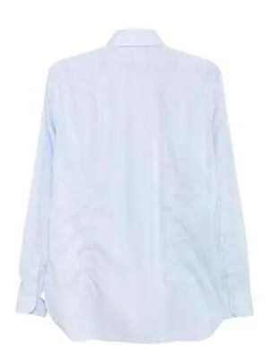 BARBA NAPOLI Vertical-stripe Long-sleeve Shirt - Blue