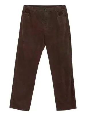 PRIVATE 0204 Corduroy Straight-leg Trousers - Brown
