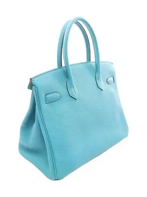 Hermès Hermès Birkin 30 Togo Leather Tote Bag Blue