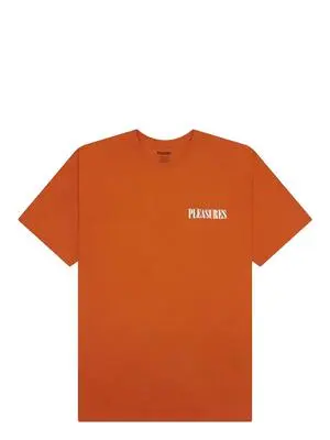 PLEASURES Logo-print T-shirt - Orange