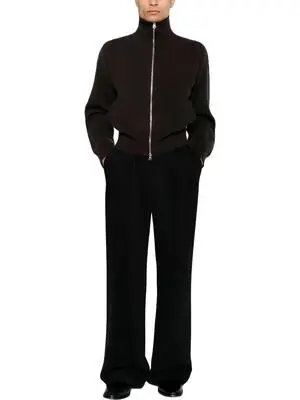 Extreme Cashmere Extreme Cashmere Zip-Up High Neck Sweater Brown