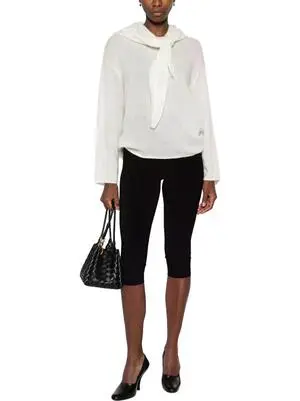 IVORY PARIS Tie-detail Knitted Sweater - Neutrals