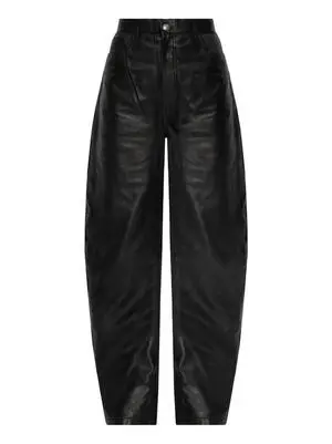 ROTATE BY BIRGER CHRISTENSEN Leather Cargo Pants - Black