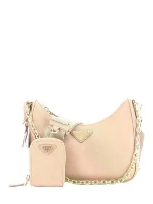 Prada Prada Re-Edition 2005 Shoulder Bag In Saffiano Leather Neutrals