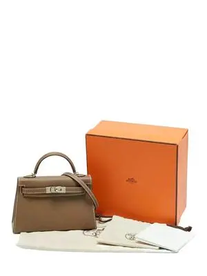 Hermès Mini Kelly Ii Sellier Satchel Bag - Grey