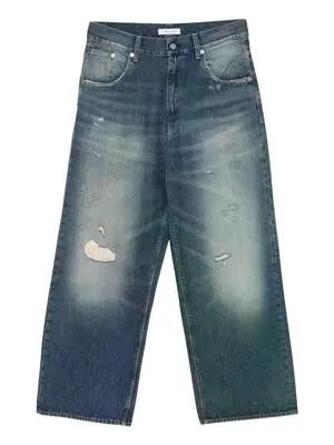 SUNFLOWER Distressed Wide-leg Jeans - Blue