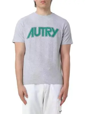AUTRY Logo-print Cotton T-shirt - Grey