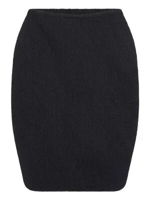 Hunza G Ribbed Mini Skirt - Black