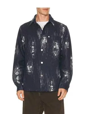 Scotch & Soda Jacquard Relaxed Fit Overshirt In . Also - Blue