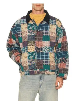 RYOKO RAIN Quilted Tapestry Work Jacket - Multi