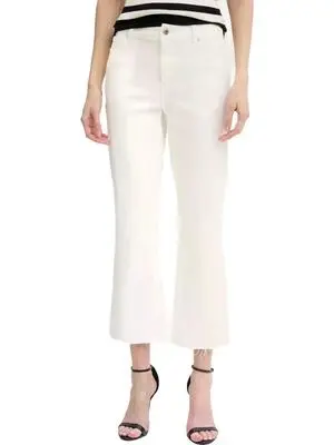 MORGAN Raw-cut Flared Jeans - White