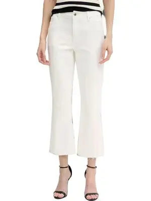 MORGAN Raw-cut Flared Jeans - White