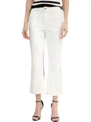 MORGAN Raw-cut Flared Jeans - White