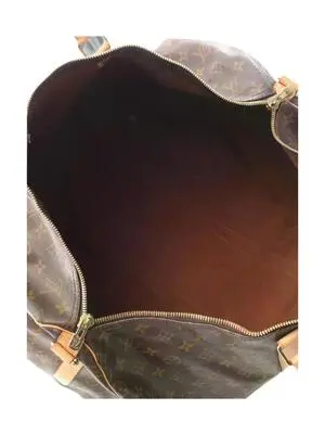 LOUIS VUITTON 1999 55 Monogram Keepall Bandouliere Boston Bag - Brown