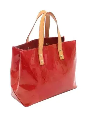 LOUIS VUITTON 2007 Pm Lead Monogram Vernis Tote Bag - Red