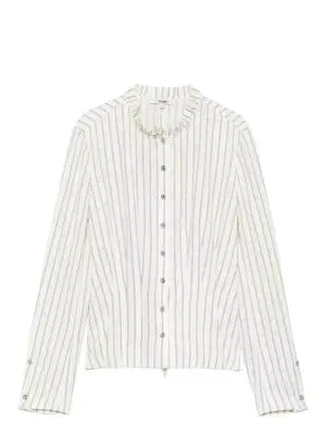 MAJE Striped Victorian-collar Blouse