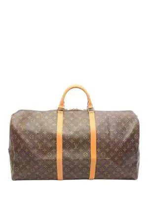 LOUIS VUITTON 1996 60 Keepall Monogram Boston Bag - Brown