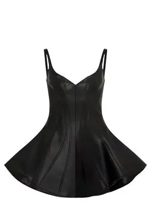 David Koma Corset-style Panelled Mini Dress - Black