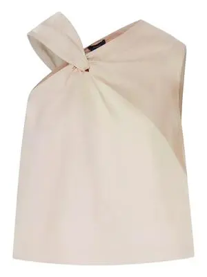 Soeur Luciana Knot-detail One-shoulder Blouse - Pink