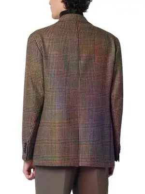 Tagliatore New York Prince Of Wales Check Blazer - Brown