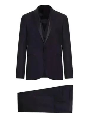 Tagliatore Single-breasted Shawl-lapel Suit - Black