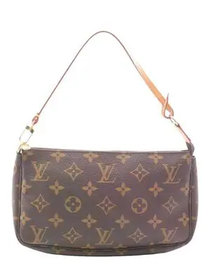 LOUIS VUITTON 1999 Monogram Pochette Accessoires Shoulder Bag Brown