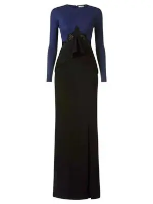 Christopher Esber Endrey Disconnect Lace-trim Ruffled Maxi Dress - Black