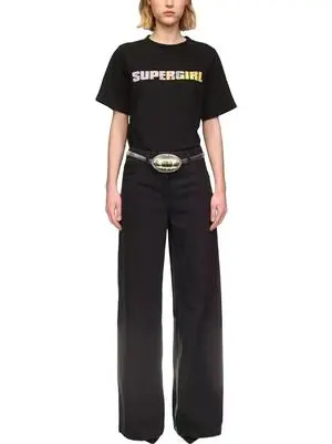 David Koma X Supergirl Graphic-print T-shirt - Black