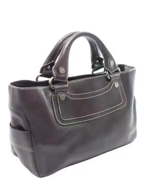 Celine 2000s Boogie Topstitching Tote Bag - Brown