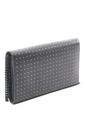 SAINT LAURENT 2010s Cassandre Polka Dot Chain Clutch Bag